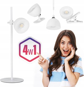 Bezdrátová školní Led stolní lampa Orbi Bílá Usb 4v1 Nastavitelná