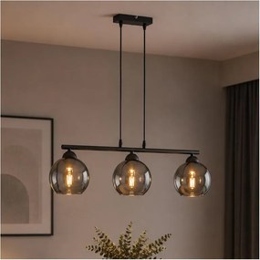 Brilagi - Lustr na lanku DIOR 3xE27/60W/230V černá/kouřová šedá