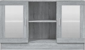 vidaXL Prosklená skříň 120 x 30,5 x 70 cm dřevotříska [815628] Barva: Černá