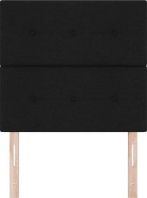 Výškově nastavitelné čelo postele s čelo Černý 90 cm textil 3337797