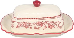 Vínová/slonovinová porcelánová máslenka Cyril – S|P Collection