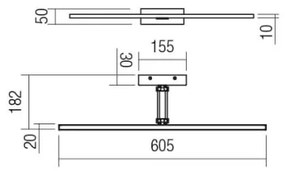 Redo 01-3462 - LED Obrazové svítidlo LINEAR LED/8W/230V 60,5 cm CRI 92 bílá