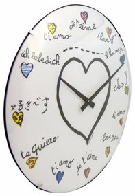 Designové nástěnné hodiny 3160 Nextime Loving You Dome 35cm