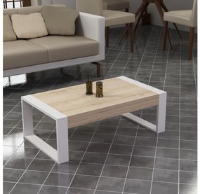 Asir | Konferenční stolek RETRO 40x90 cm bílá/béžová | AS0901