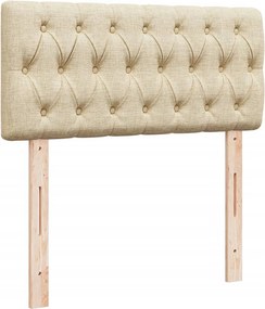 Box spring postel s matrací krémová 80 x 200 cm textil 3286907