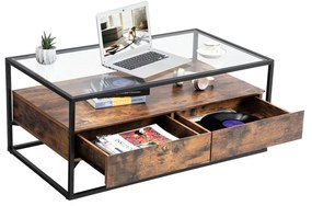 Skleněný konferenční stolek v průmyslovém designu
