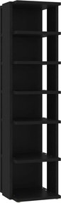 vidaXL Botník 27,5x27x102 cm kompozitní dřevo [808487] Barva: Černá