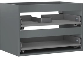 Mexen Box-A korpus skříňky pod umyvadlo 70 cm, 2 zásuvky, matná grafitová - 91AX0-0700-470-2-66