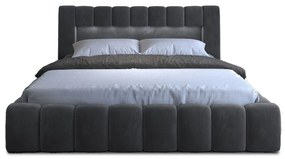 Eltap Čalouněná postel Lamica s úložným prostorem - ocel Materiál a barva potahu: Monolith 97 - tmavě šedá, Rozměry (cm): 180x200