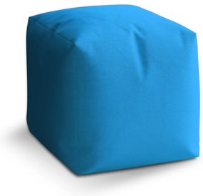 Taburet Cube azurová, modrá