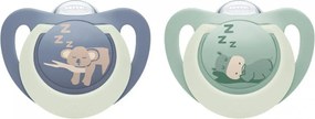 NUK First Choice Night Dudlík 0-6 m 2 ks box  Hippo/koala