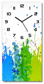 Wallmuralia Nástěnné hodiny Abstraktní duha 30x60 cm