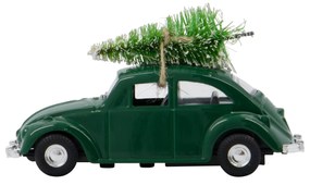 House Doctor Vánoční dekorace autíčko Mini Xmas Car Green, zelená barva, kov
