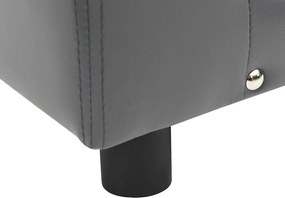 Pohovka pro psy šedá 81 x 43 x 31 cm plyš a umělá kůže 170953