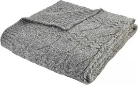 Šedá pletená deka 150x200 cm Cable Knit – Bianca