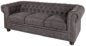 Designová trojsedačka Chesterfield II 205 cm antik šedá