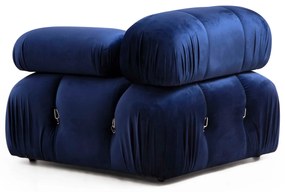 Atelier del Sofa Rohová sedací souprava Bubble Velvet Blue L1-O1-1R-PUF, Modrá