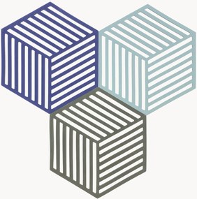 Sada silikonových podložek Hexagon, 3 díly