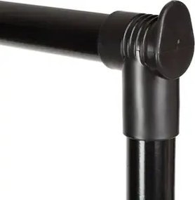 Compactor Essential černá / Stojan na šaty / kovový / kolečka / 78,5 ×