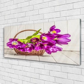 Plexisklo-obraz Květiny v Košíku 125x50 cm