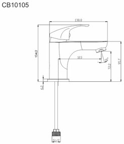 Mereo Sonáta umyvadlová stojánková baterie s bidetovou sprchou mosaz chrom CB10105N