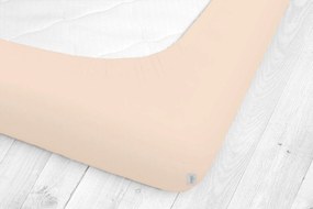 Jersey prostěradlo - new collection krémově růžové na výšku matrace do 20 cm Velikost: 90 x 200