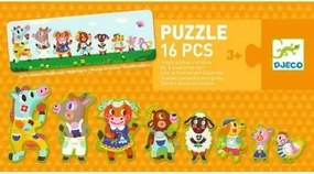 DJECO Puzzle Velcí a malí na farmě / 16 dílků
