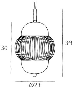 Závěsné svítidlo Shahin, Ø 23 cm, 3 světla, bílá / čirá, sklo