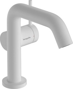 Hansgrohe Tecturis S, páková umyvadlová baterie 110 Fine CoolStart EcoSmart+ s odtokovou soupravou, bílá matná, HAN-73323700