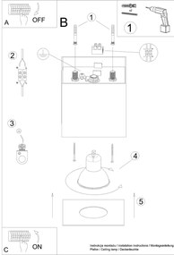 Stropní svítidlo Hati, 1x šedé kovové stínítko
