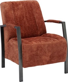 XXXLutz KŘESLO, kov, textil, červenohnědá Ambia Garden - Křesla klasická - 002731004302