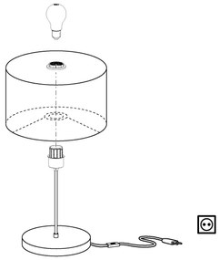 Eglo 31629 - Stolní lampa MASERLO 1xE27/60W/230V
