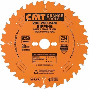 CMT | Pilový kotouč na stavební řezivo ø 250/30 mm Z24 WZ/ATB
