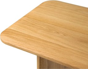 Konzolový stolek z dubového dřeva v přírodní barvě 40x120 cm Charlotte – Micadoni