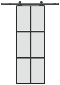 Posuvné dveře s kováním 76x205 cm tvrzeného sklo a hliník 3332959