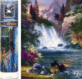 NORIMPEX Diamantové malování Vodopád / 30x40 cm