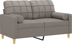 2místná pohovka s polštáři taupe 120 cm textil 3200781