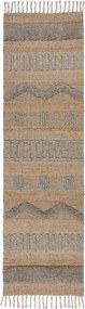 Behúň Jubilant Medina Jute Natural/Grey, 60x230, béžová, obývacia izba, Flair Rugs