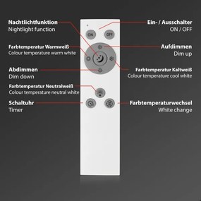 Brilo - LED Stmívatelné stropní svítidlo PIATTO LED/24W/230V 100x25 cm + DO
