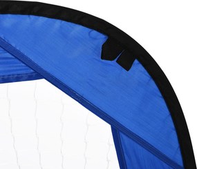 HOMCOM Pop Up fotbalové branky Sada 2 přenosných skládacích mini branek s taškou na přenášení Modrá 123x80x80 cm pro zahradní a sportovní aktivity | …