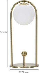 Stolní lampa Glamy Arc A 47 cm zlatá