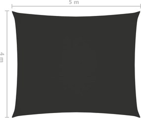 vidaXL Stínící plachta oxfordská látka obdélníková 4 x 5 m [135106] Barva: Černá