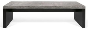 Černo-šedá lavice v betonovém dekoru TemaHome Detroit, 140 x 43 cm