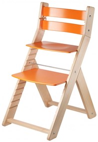Wood Partner Rostoucí židle Sandy - natur lak / oranžová