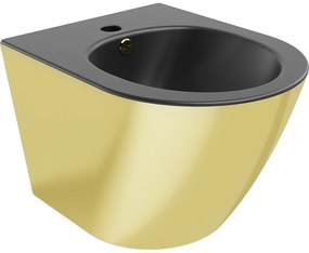 Mexen Lena závěsné bidet, černý mat/zlatý - 35224876