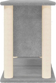 Škrabadlo pro kočky se sisalovými sloupky světle šedé 50 cm 171658