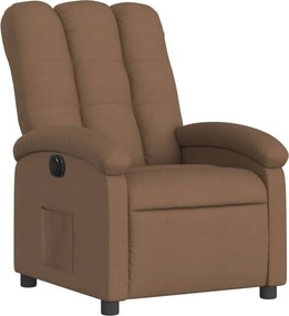 Elektrické polohovací křeslo hnědé textil 3204072