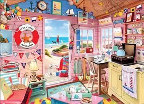 EUROGRAPHICS Puzzle Chata u moře / 1000 dílků / 68 × 48 cm