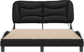Rám postele s LED bez matrace Hvar černý a bílý 120x200 cm 3213925