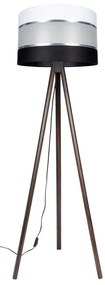 Belis Stojací lampa CORAL 1xE27/60W/230V wenge/černá/bílá/chrom BE0846